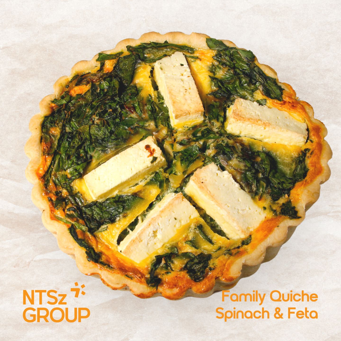 Spinach and Feta Family Quiche - NTSz Group PTY LTD